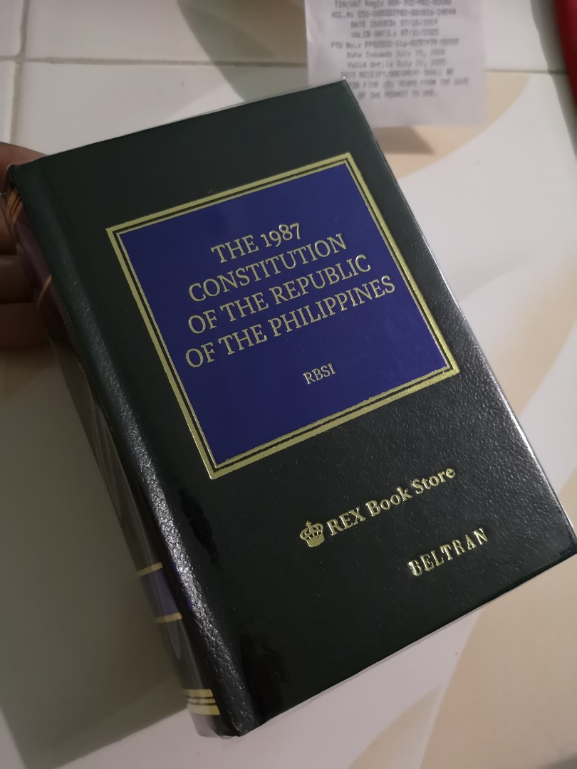 THE 1987 CONSTITUTION OF THE REPUBLIC OF THE PHILIPPINES 2016, Hobbies ...