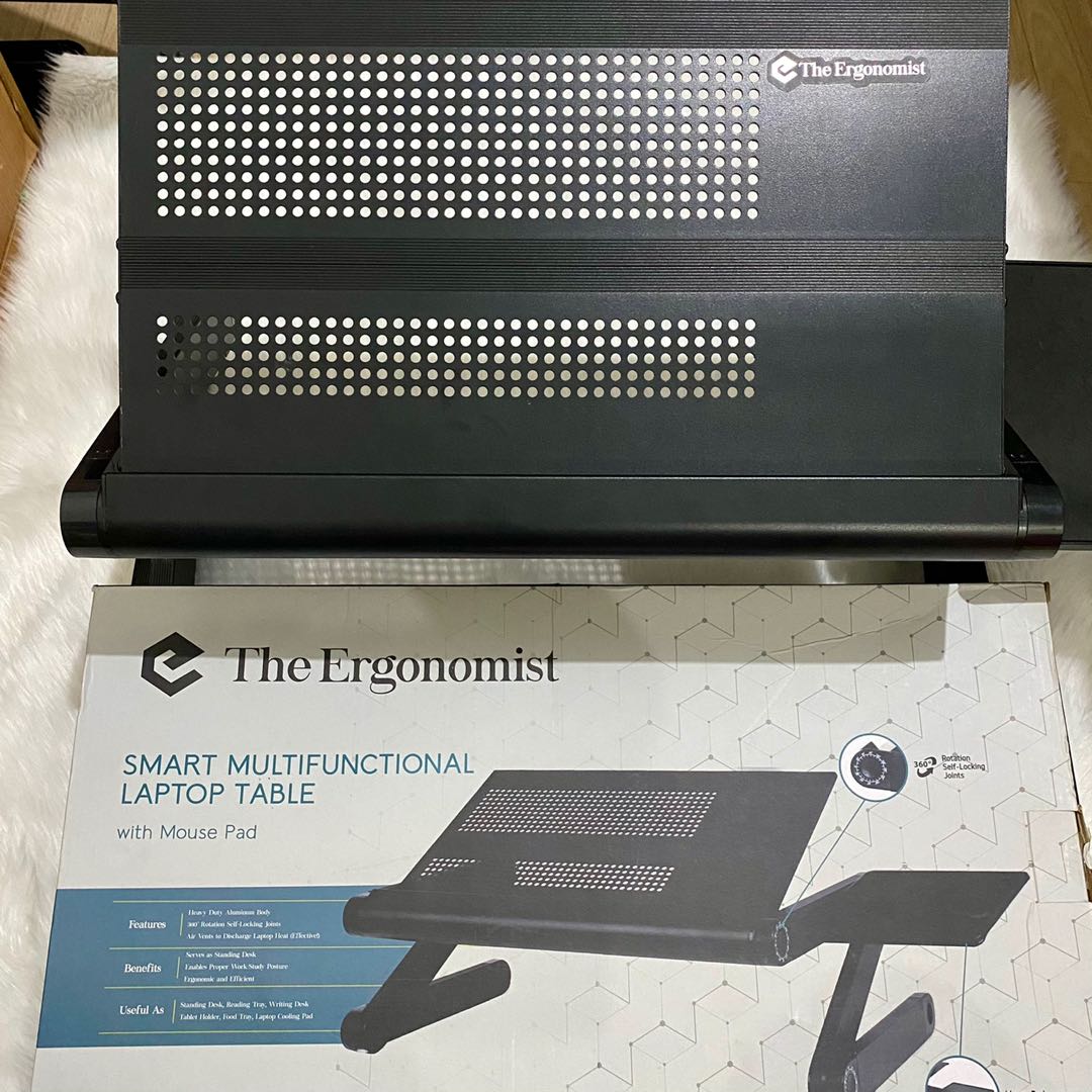 THE ERGONOMIST Smart Multifunction Laptop Table with Mouse Pad ...