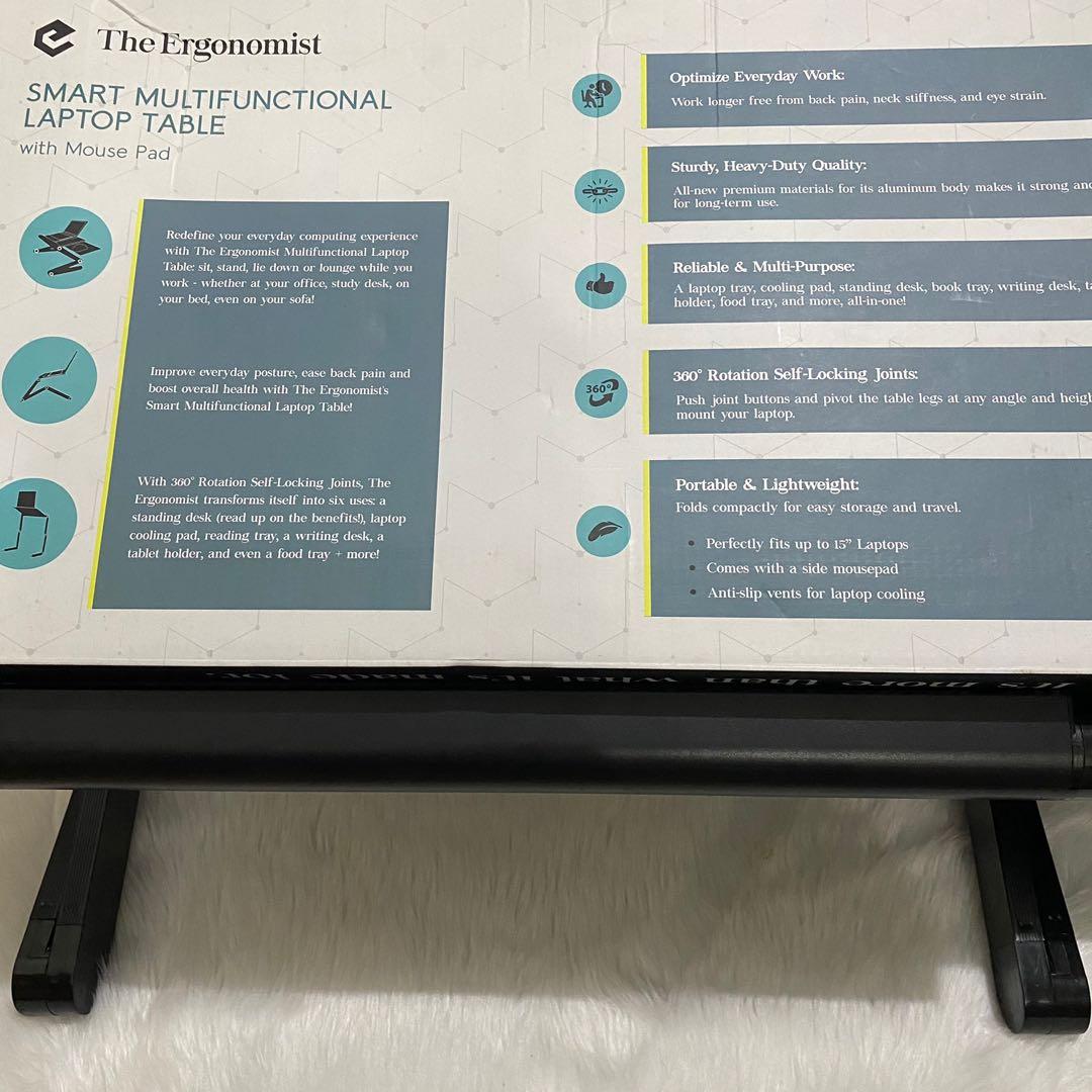 THE ERGONOMIST Smart Multifunction Laptop Table with Mouse Pad ...
