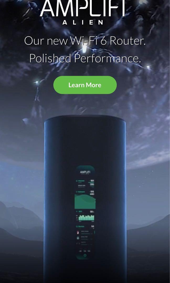 Ubiquity Amplifi Alien Tri-Band Wifi 6 Router, Computers & Tech, Parts ...