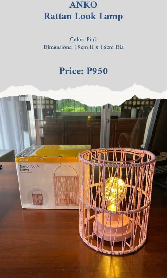 Anko - Rattan Look Lamp, Furniture & Home Living, Lighting & Fans ...