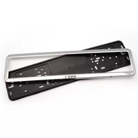 BMW stainless steel car plate frame and holder (front & back), Car ...