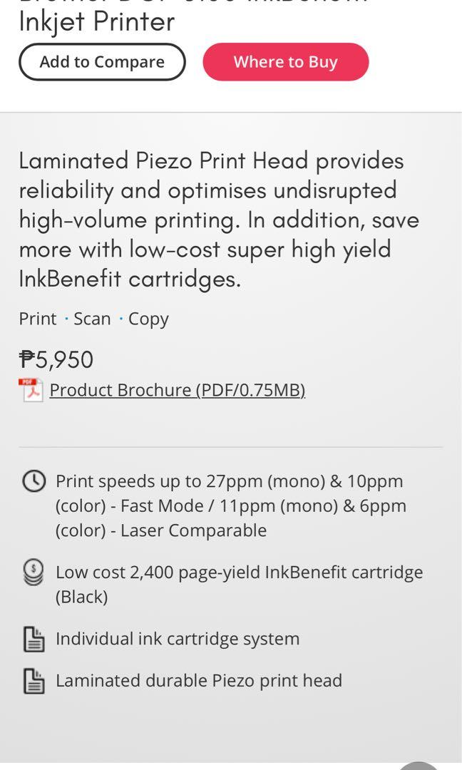 Brother scp J 100, Computers & Tech, Printers, Scanners & Copiers on ...