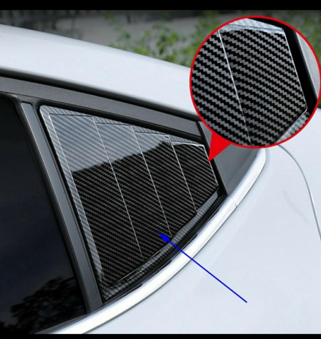 Carbon Fibre Look side Window Louvers Sun Shade Cover 1 pair, Car ...