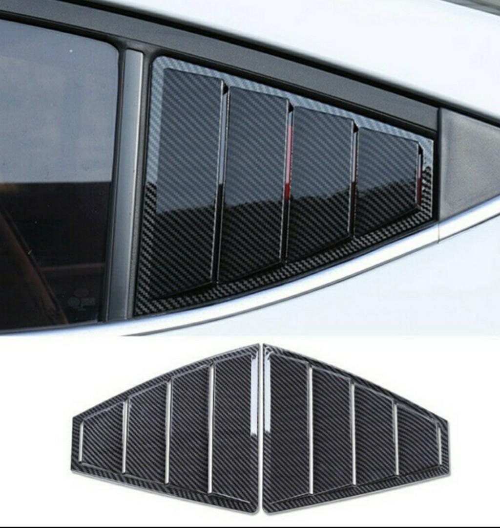 Carbon Fibre Look side Window Louvers Sun Shade Cover 1 pair, Car ...