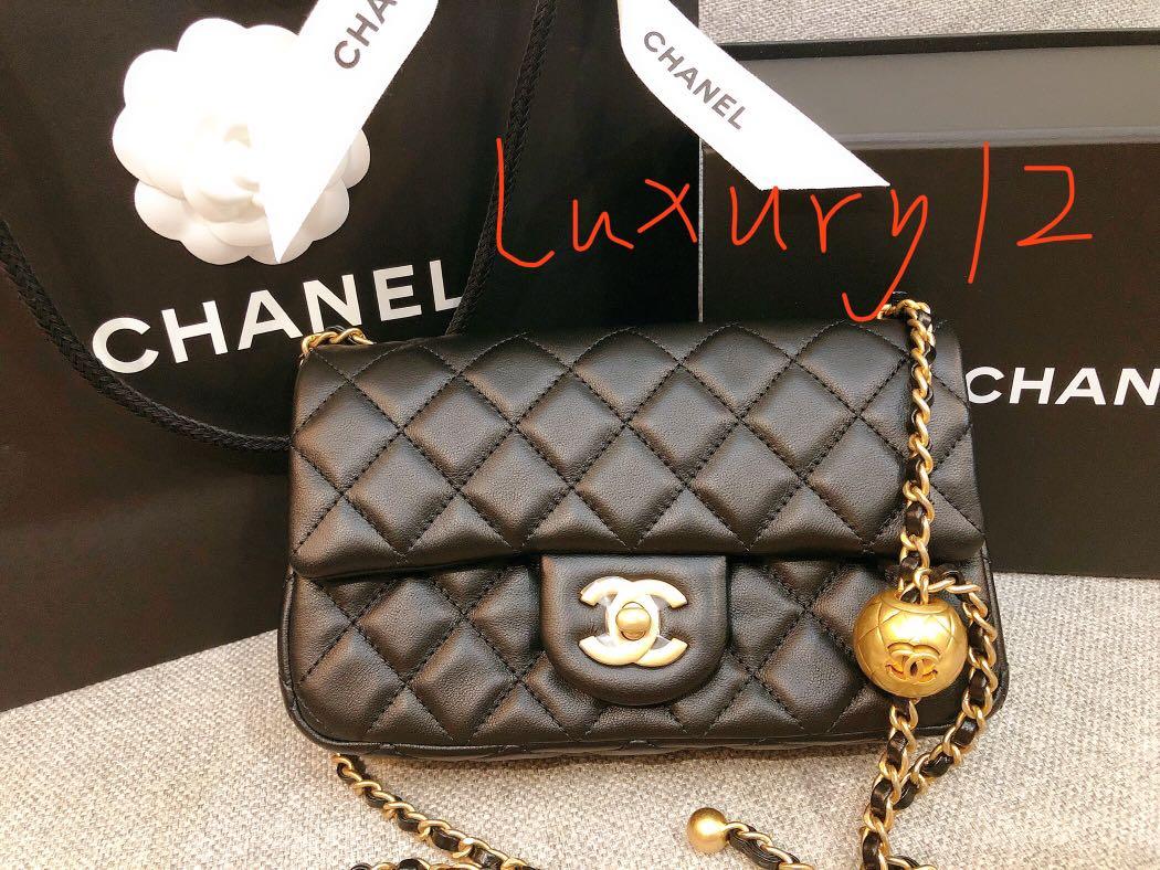 Full set - Chanel CF mini rectangular with gold coco crush ball - Rare ...