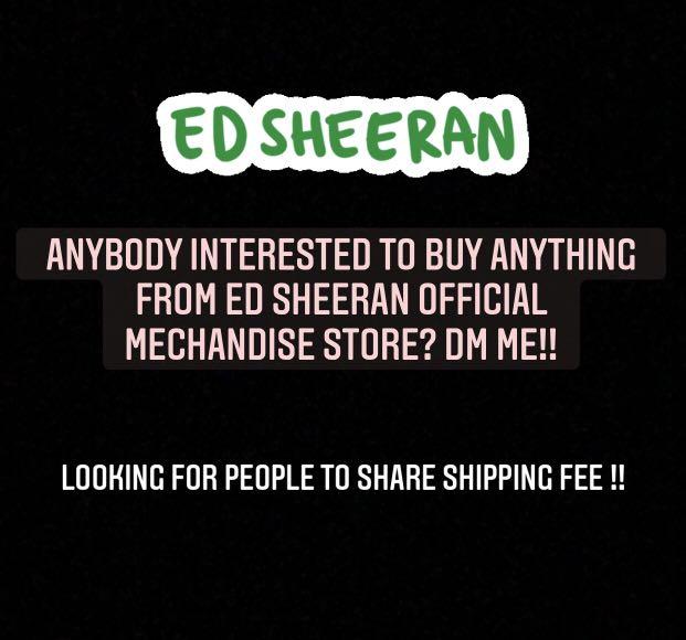 Ed Sheeran Official Mechandise Store, Everything Else on Carousell