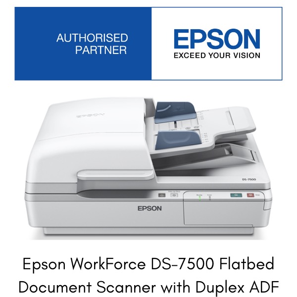 Epson WorkForce DS-7500 Flatbed Document Scanner with Duplex ADF ...