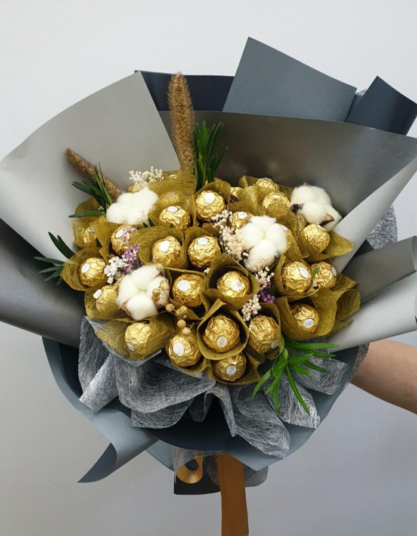 Ferrero Rocher Bouquet, Hobbies & Toys, Stationery & Craft, Flowers ...