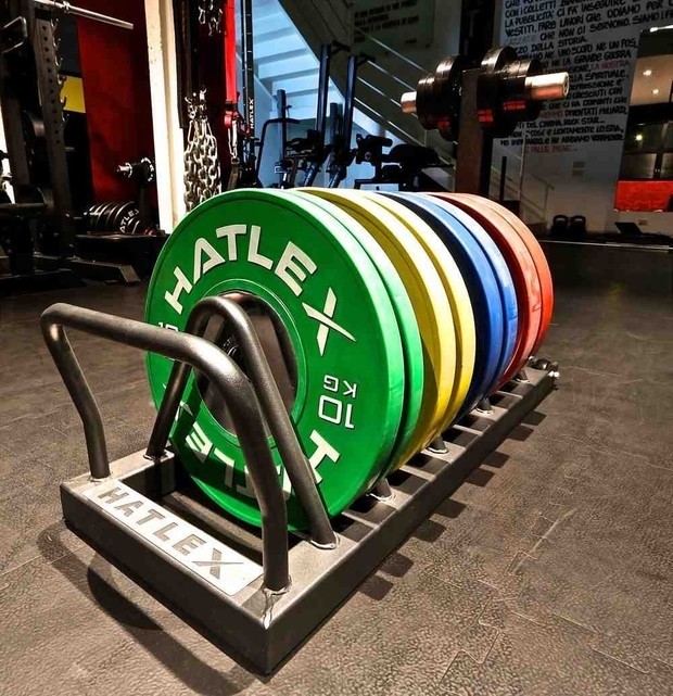 HATLEX BUMPER PLATES STORAGE HORIZONTAL TROLLEY VERTICAL WEIGHT TREE ...