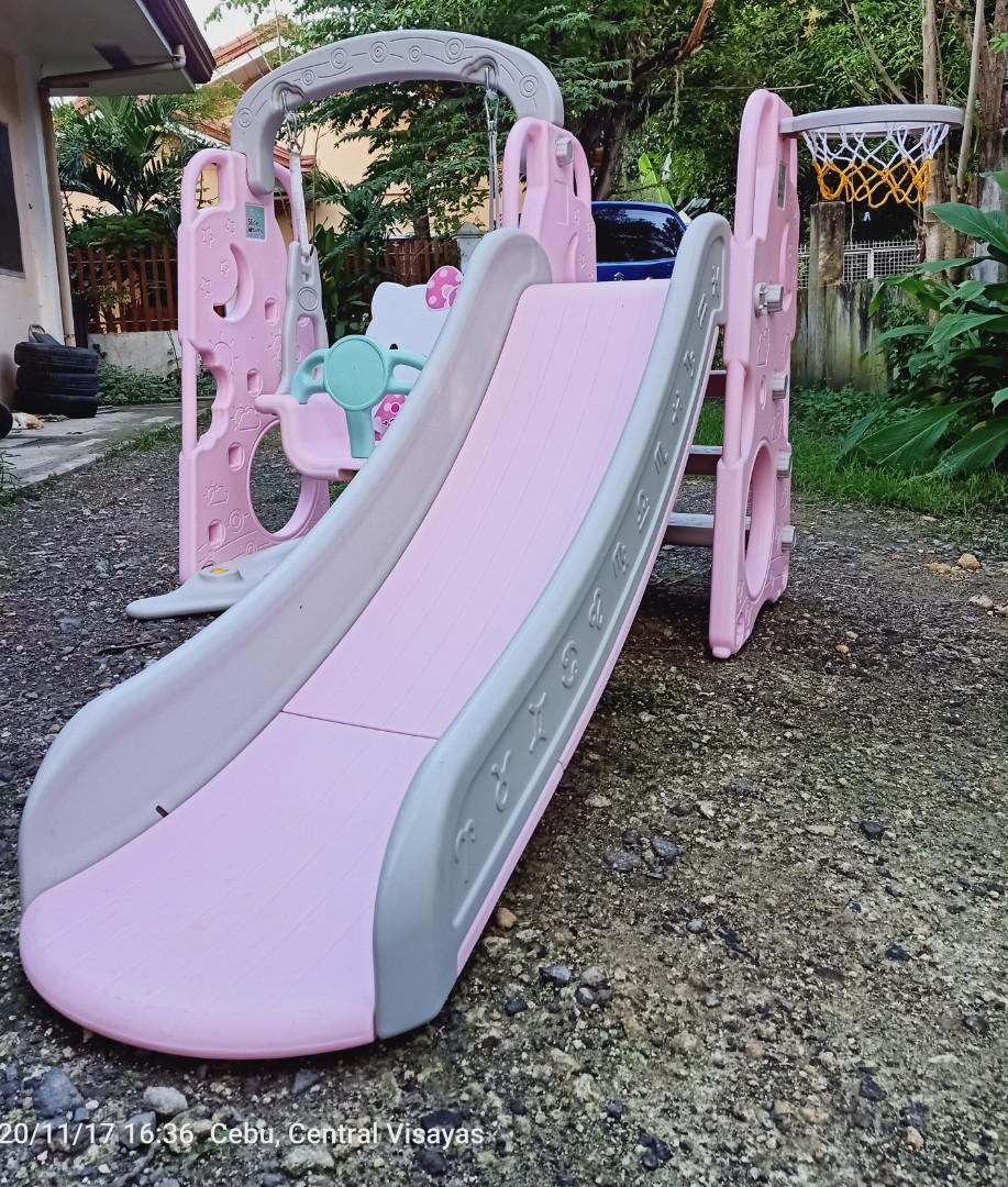 Hello Kitty Slide & Swing, Babies & Kids, Infant Playtime on Carousell