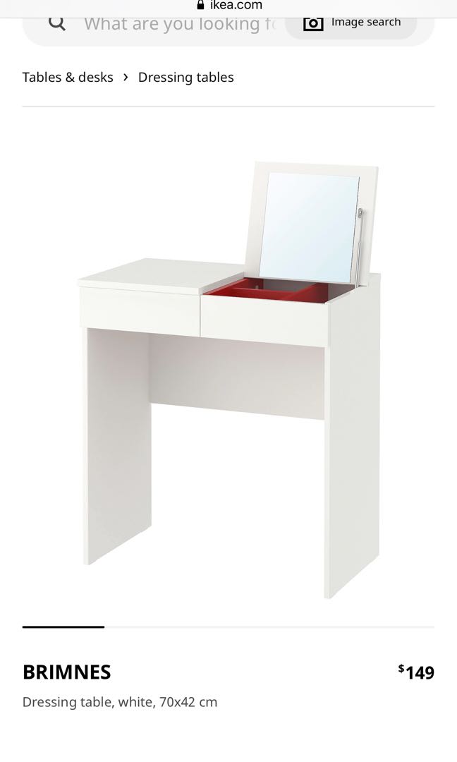 Ikea Brimnes dressing table, Furniture, Tables & Chairs on Carousell