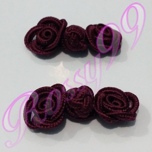Kancing Shanghai Warna Maroon Bunga Rose Souvenir Kancing Cheongsam ...