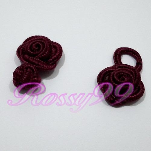 Kancing Shanghai Warna Maroon Bunga Rose Souvenir Kancing Cheongsam ...