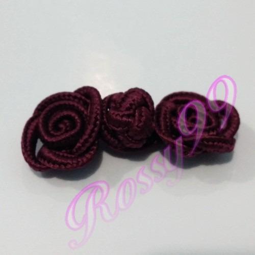 Kancing Shanghai Warna Maroon Bunga Rose Souvenir Kancing Cheongsam ...