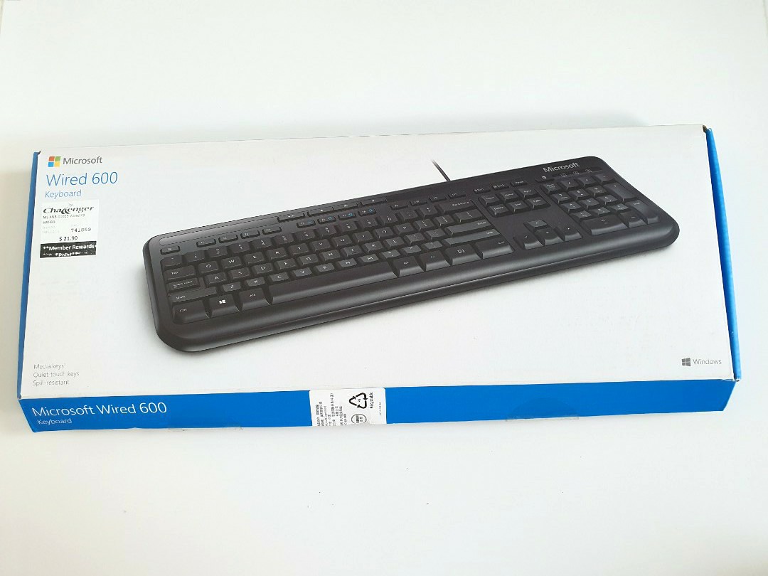 Microsoft Wired 600 Keyboard, Computers & Tech, Parts & Accessories ...