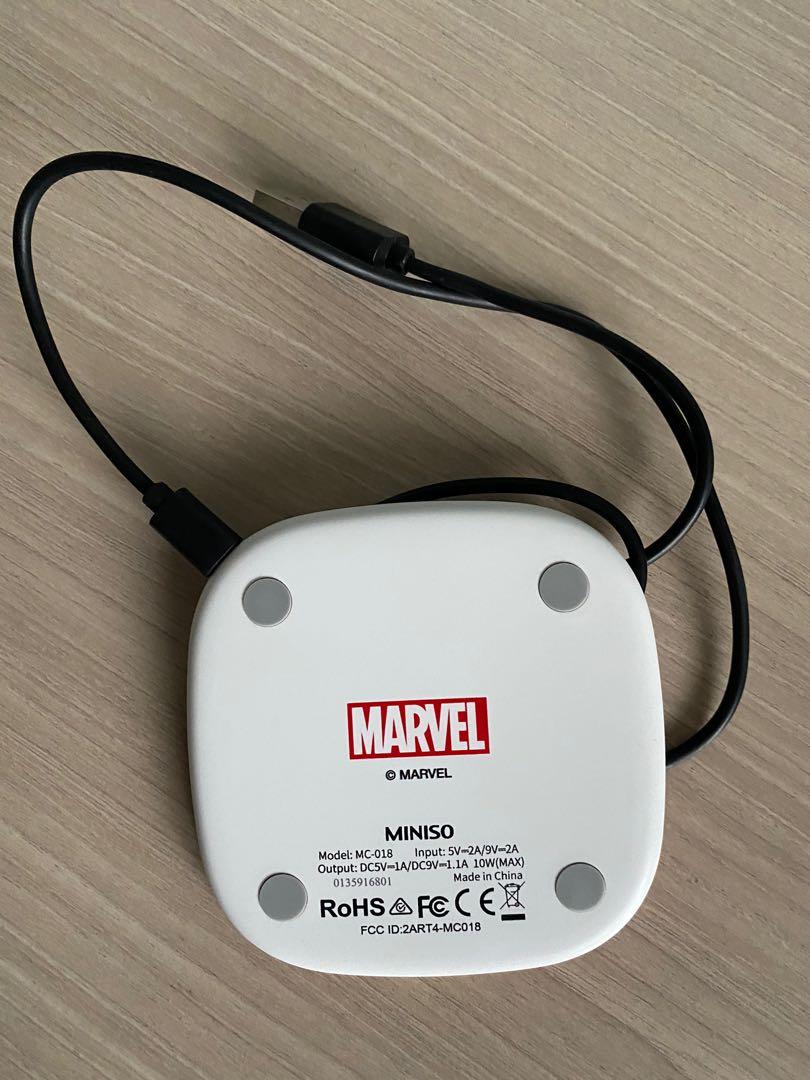 miniso iron man wireless qi charger, Computers & Tech, Parts ...