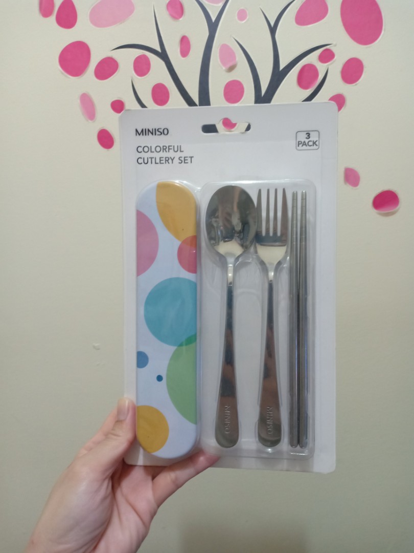 Miniso - Sendok Set /Miniso Sumpit Set / Sendok, Kitchen & Appliances ...