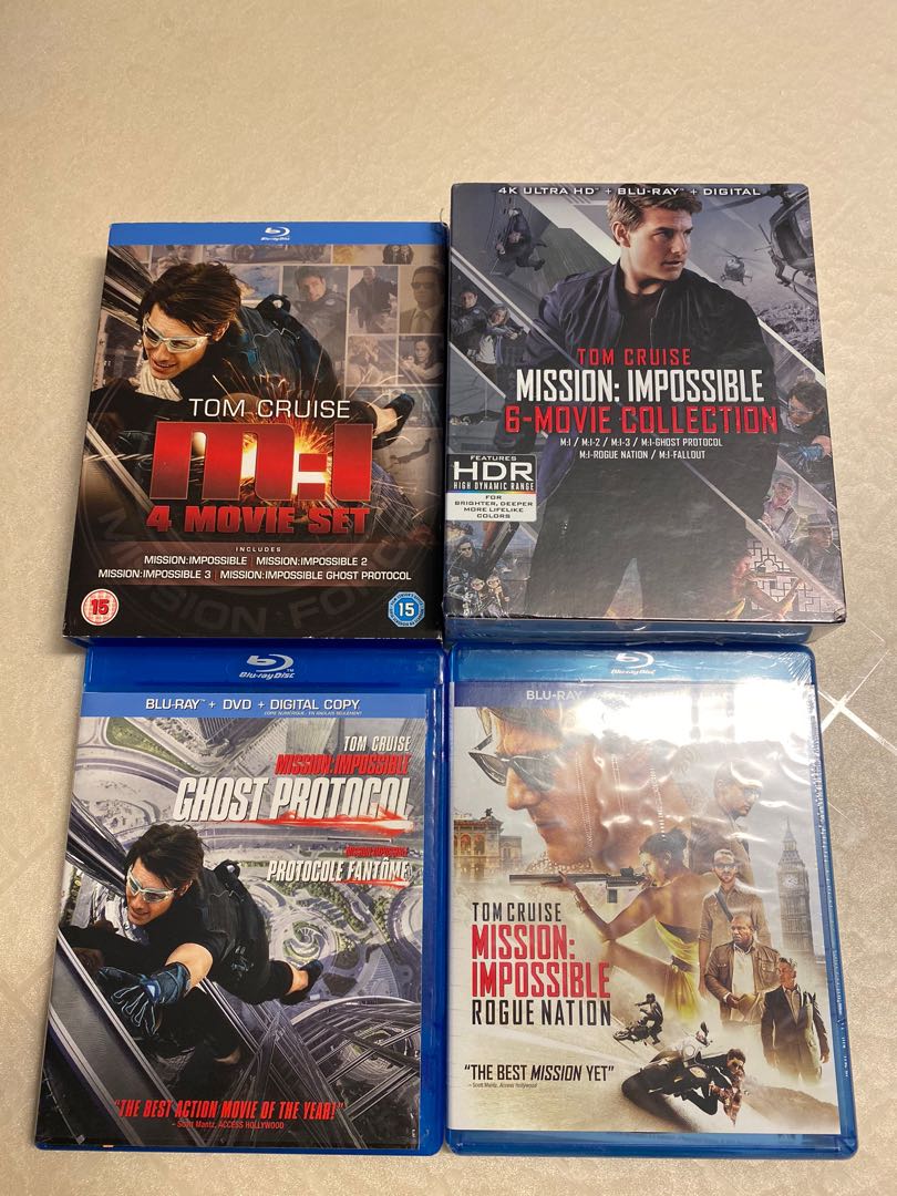 Mission Impossible Collection (4K Ultra HD + Blu Ray), Hobbies & Toys ...