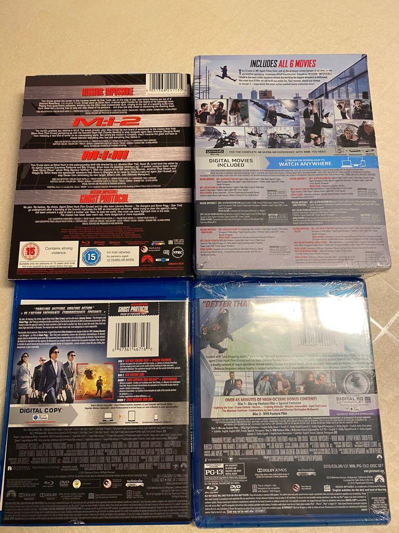 Mission Impossible Collection (4K Ultra HD + Blu Ray), Hobbies & Toys ...