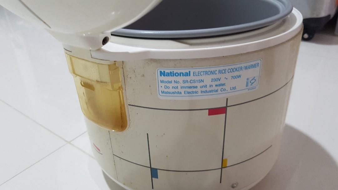 National rice cooker SR-CS15N, TV & Home Appliances, Kitchen Appliances ...