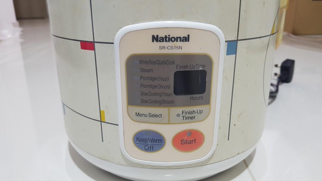 National rice cooker SR-CS15N, TV & Home Appliances, Kitchen Appliances ...