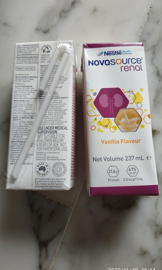 Novasource Renal Milk Packs 237ml, Babies & Kids, Nursing & Feeding ...