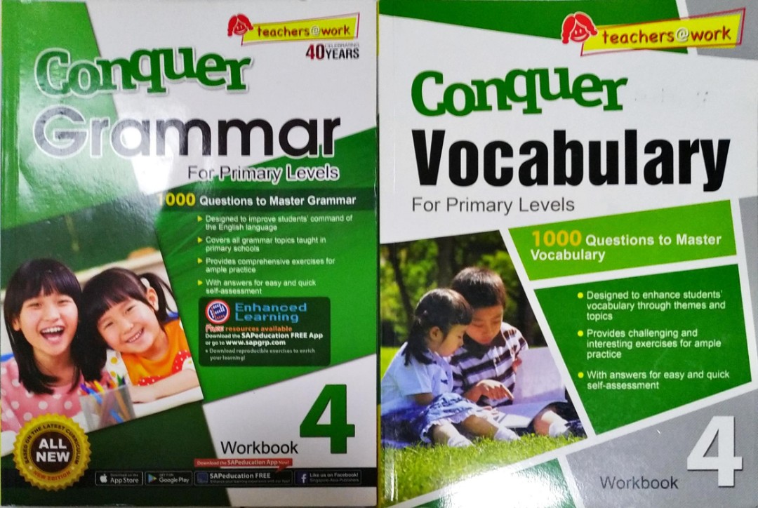 P4 Conquer Grammar Conquer Vocabulary, Hobbies & Toys, Books & Magazines, Assessment Books on ...