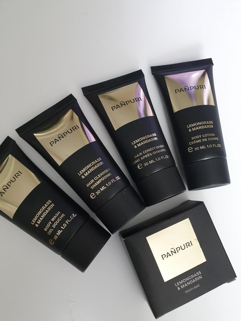 Panpuri Travel Size Toiletries Set - Lemongrass and Mandarin (30ml ...