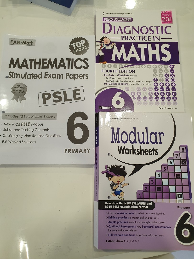 PSLE Math Test Papers and Modular Worksheets and Practice, Hobbies ...
