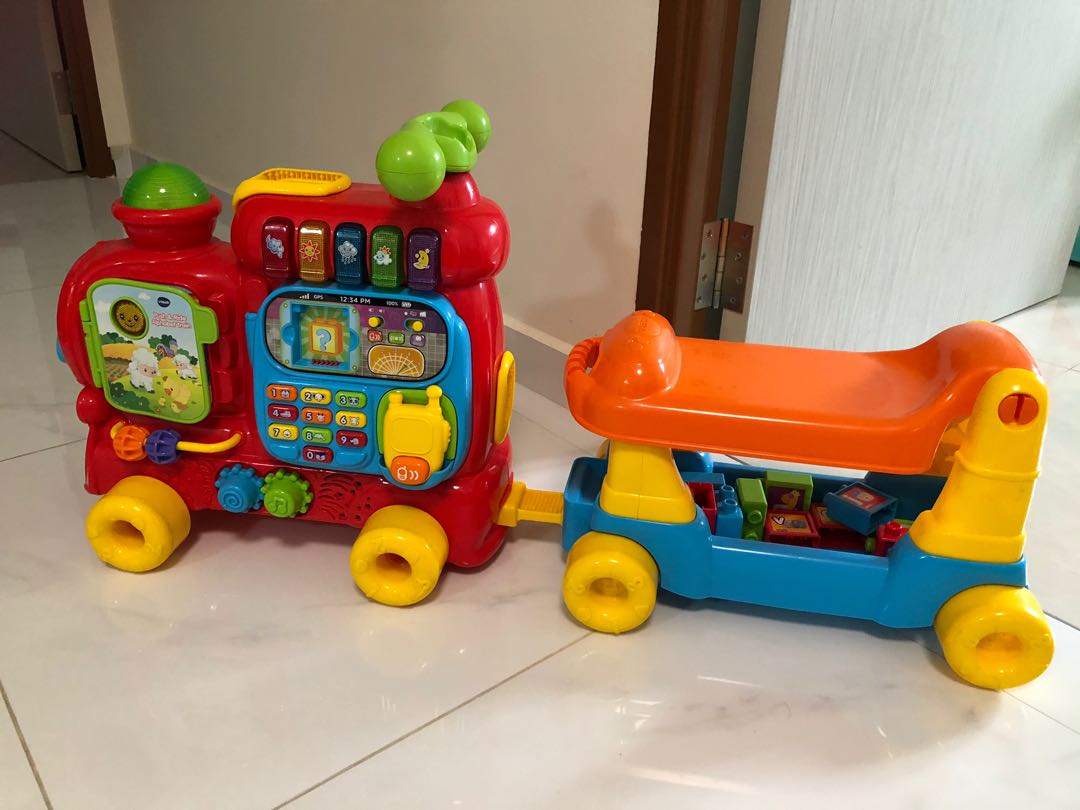 VTech Sit-to-Stand Ultimate Alphabet Train (Red), Babies & Kids, Infant ...