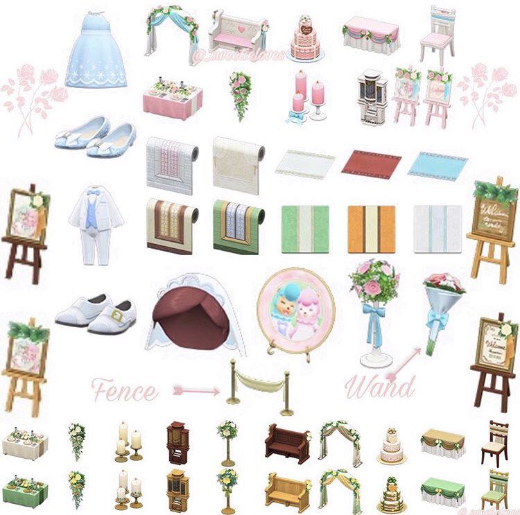 Wedding Items Set Animal Crossing New Horizon AC ACNH, Toys & Games ...