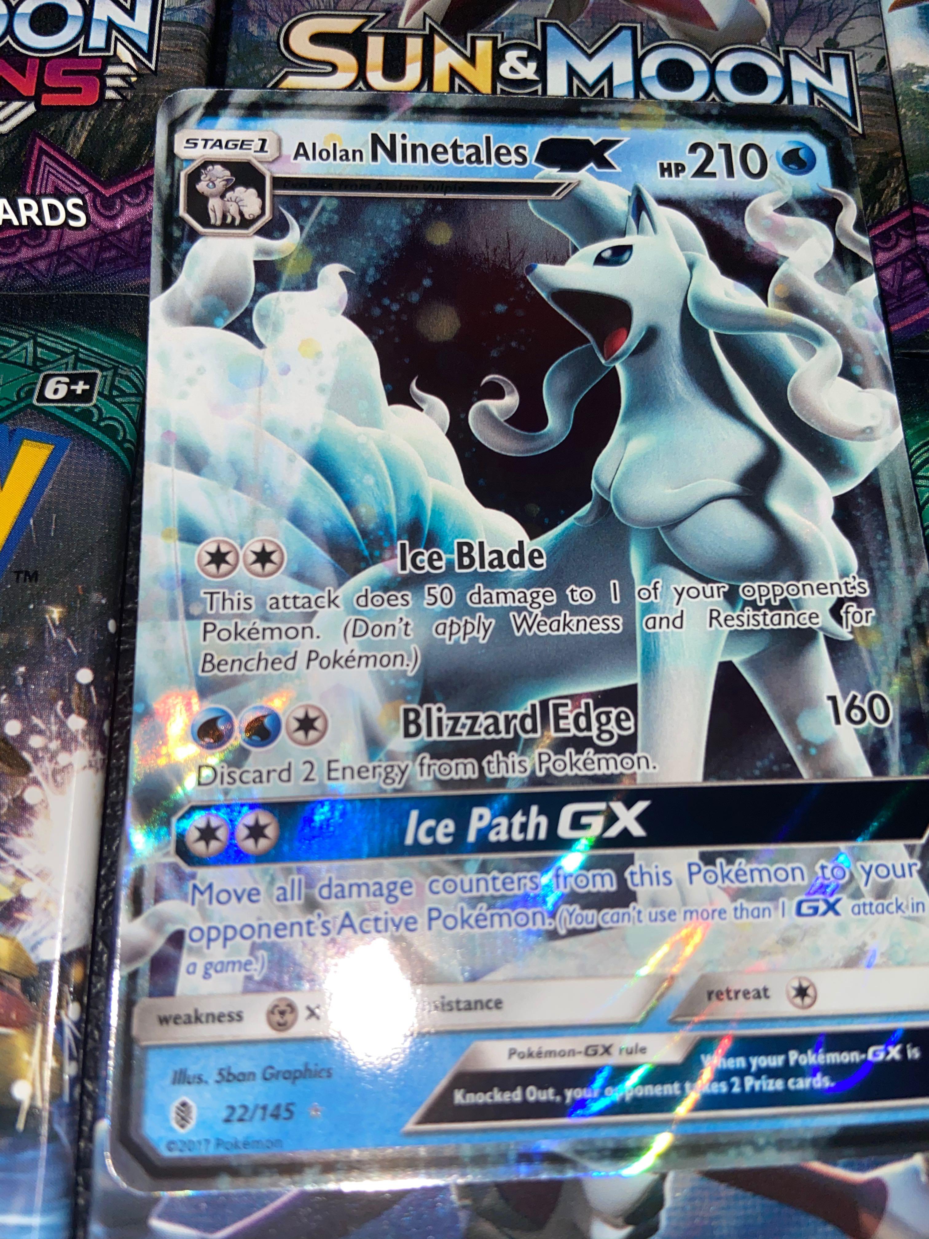 Alolan ninetales GX full art, Hobbies & Toys, Toys & Games on Carousell