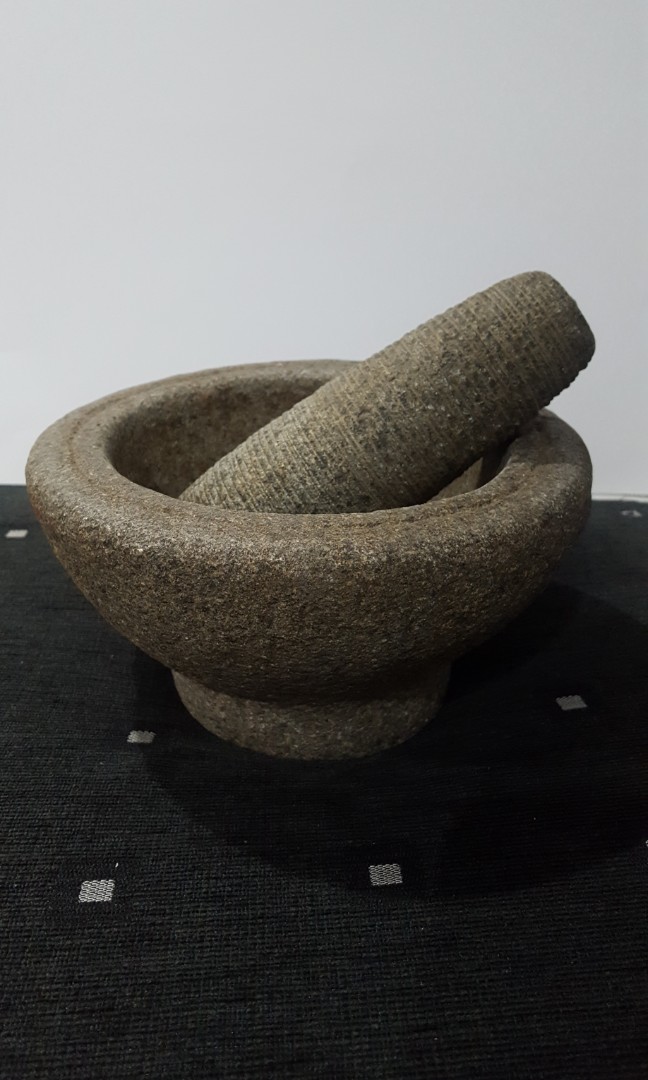 Antique Mortal & Pestle Stone Pounder, Furniture & Home Living ...