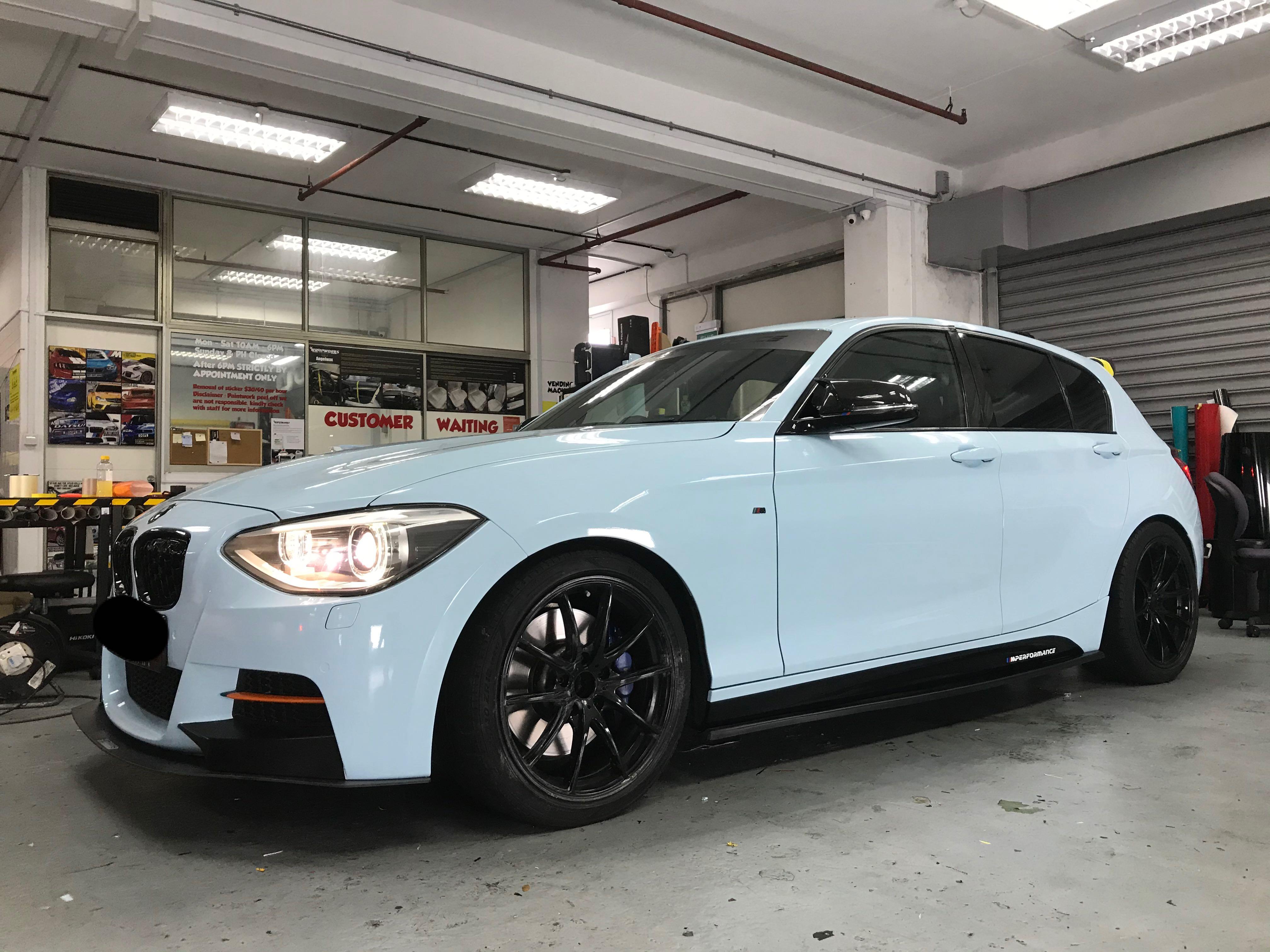 BMW Baby Blue Full Wrap, Car Accessories, Accessories on Carousell