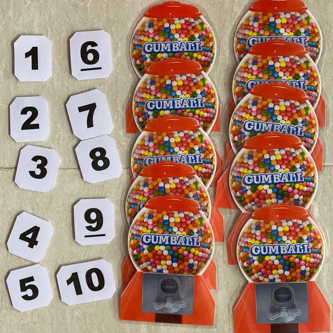 DIY Numbers of Gumball Machines, Hobbies & Toys, Toys & Games on Carousell