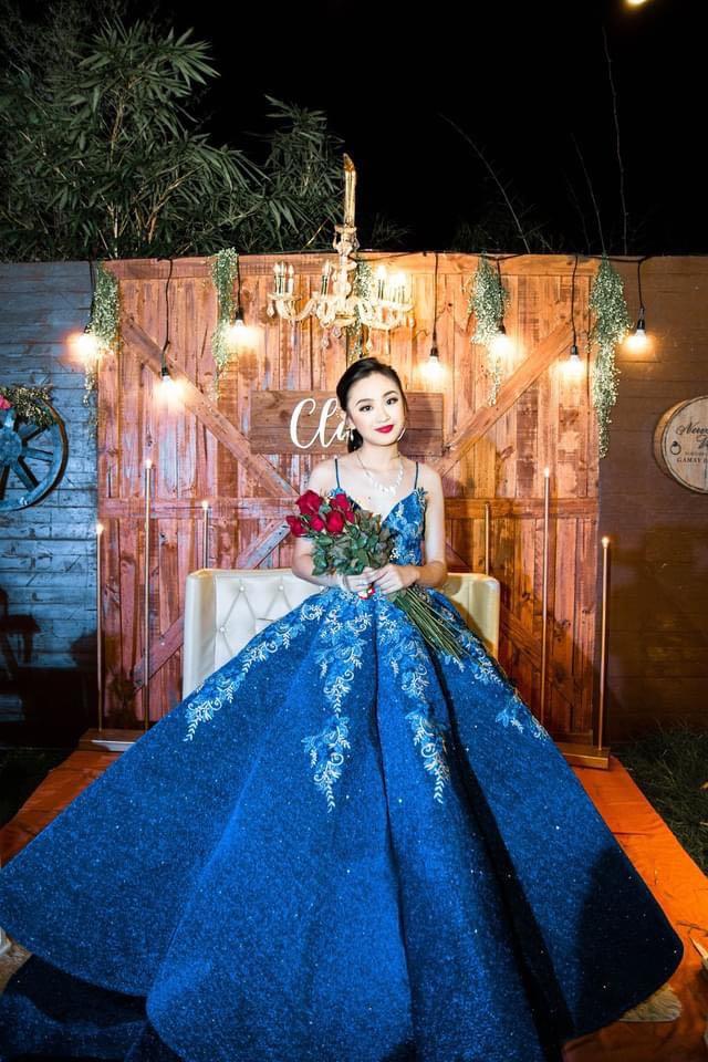 Elegant Blue Gown for Debut, Women's Fashion, Dresses & Sets, Evening ...