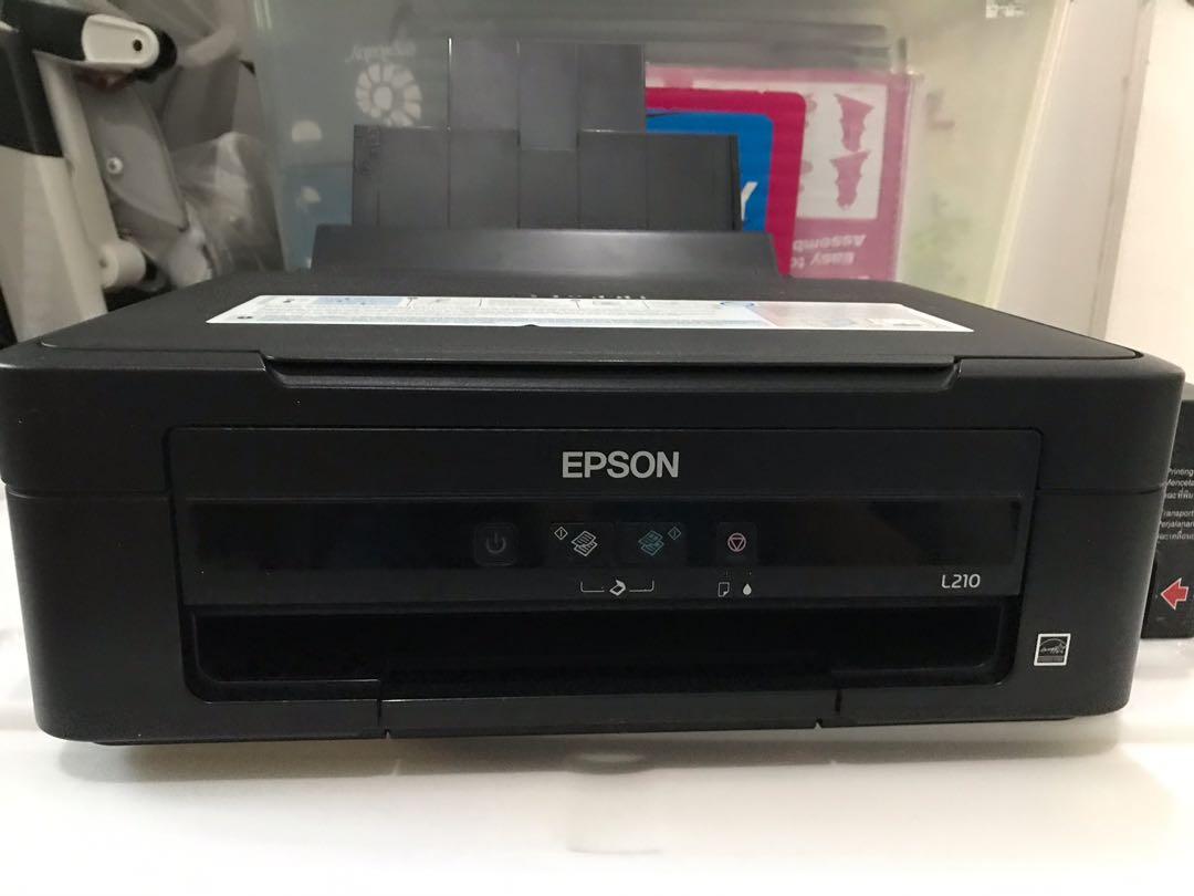Epson L210 black printer and scanner, Computers & Tech, Printers ...
