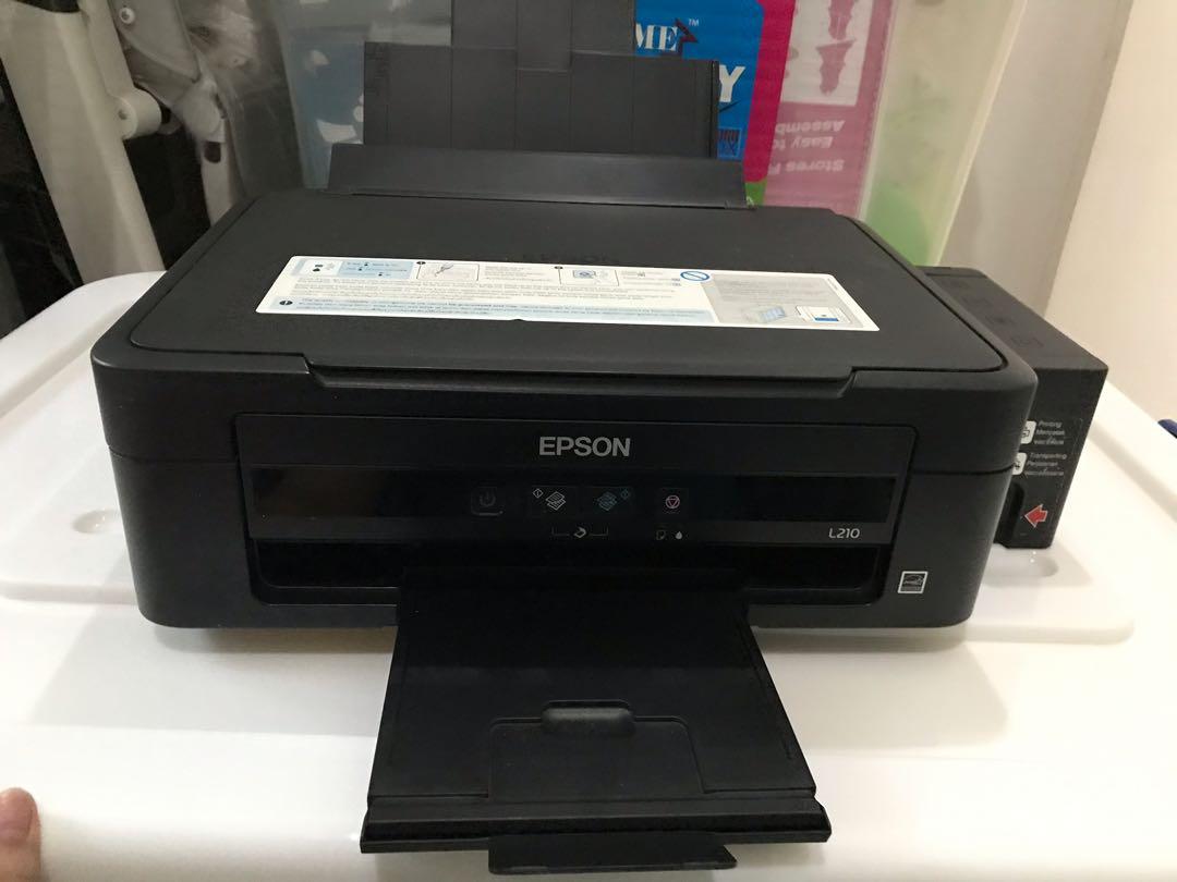 Epson L210 black printer and scanner, Computers & Tech, Printers ...