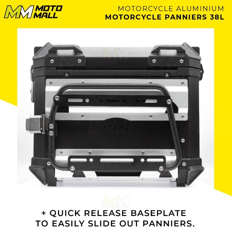 Freedom Aluminium Motorcycle Side Panniers box 38L, Motorcycles ...