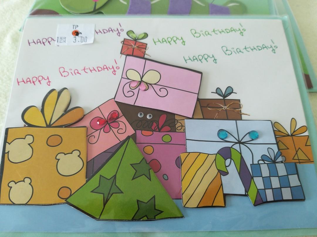 Handmade Birthday Greeting Cards with Matching Envelope, Hobbies & Toys ...
