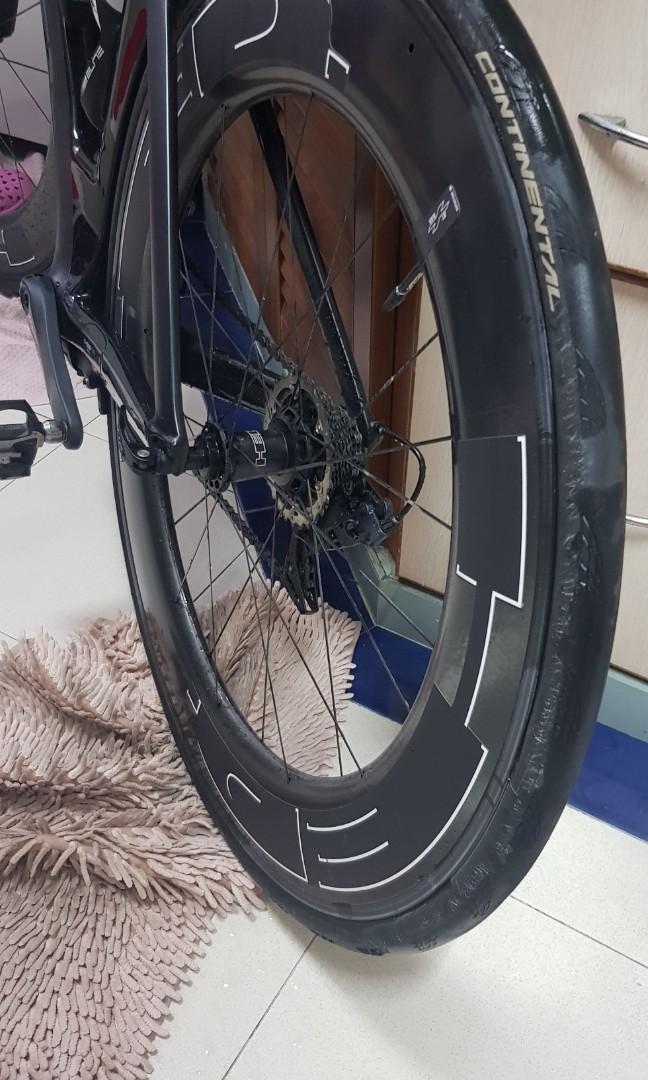 HED JET9 REAR CARBON WHEELS, Sports Equipment, Bicycles & Parts, Parts & Accessories on Carousell