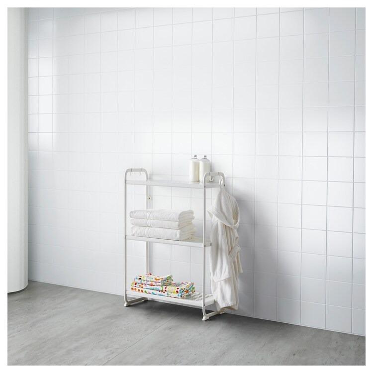 IKEA MULIG White Metal Shelving Unit Shelf Rack, Furniture & Home ...