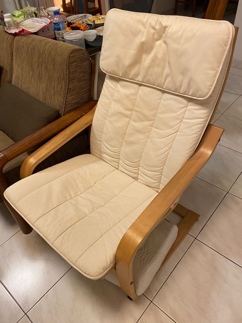 IKEA Poang Chair (with torn canvas base), Furniture, Tables & Chairs on ...