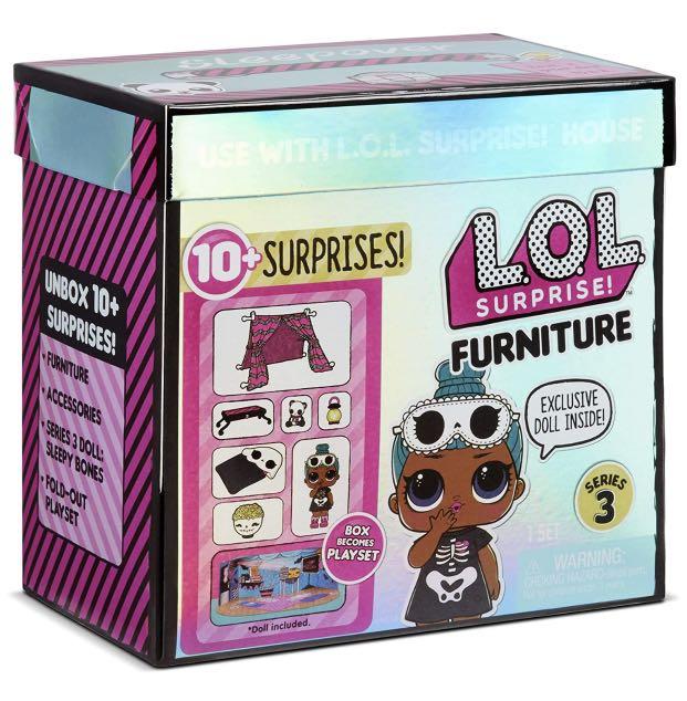 LOL Surprise! Furniture Sleepover with Sleepy Bones & 10+ Surprises ...