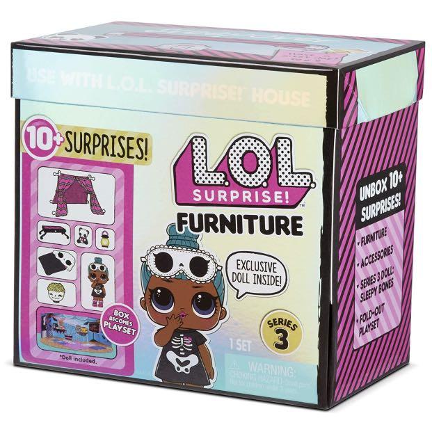 LOL Surprise! Furniture Sleepover with Sleepy Bones & 10+ Surprises ...