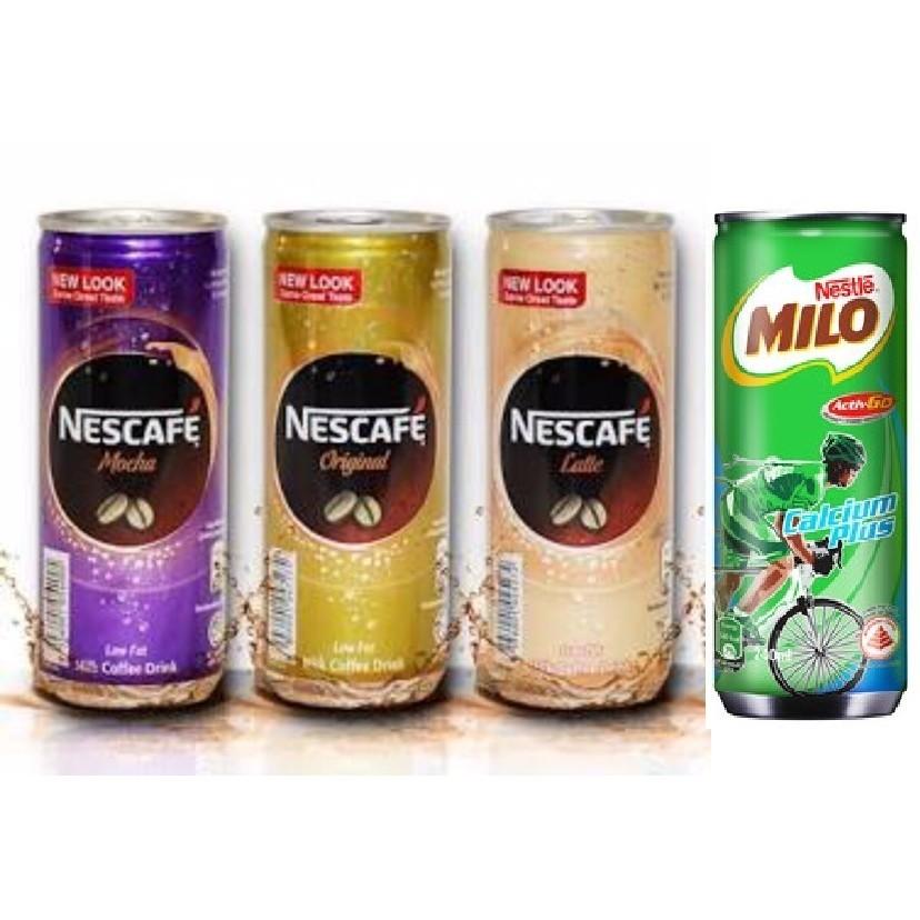 Milo, Nescafé original, latte, mocha 250ml X 24, Food & Drinks ...