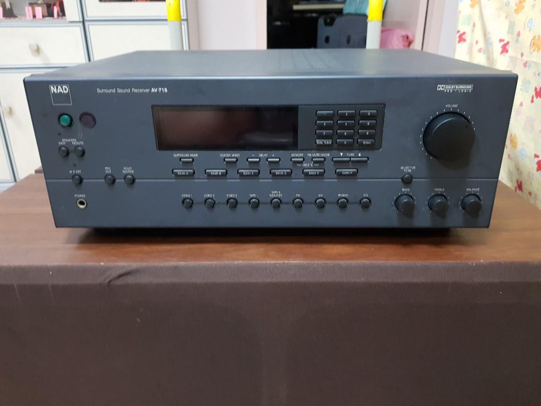 NAD AV-716 Amplifier Surround Sound Receiver, Audio, Soundbars ...