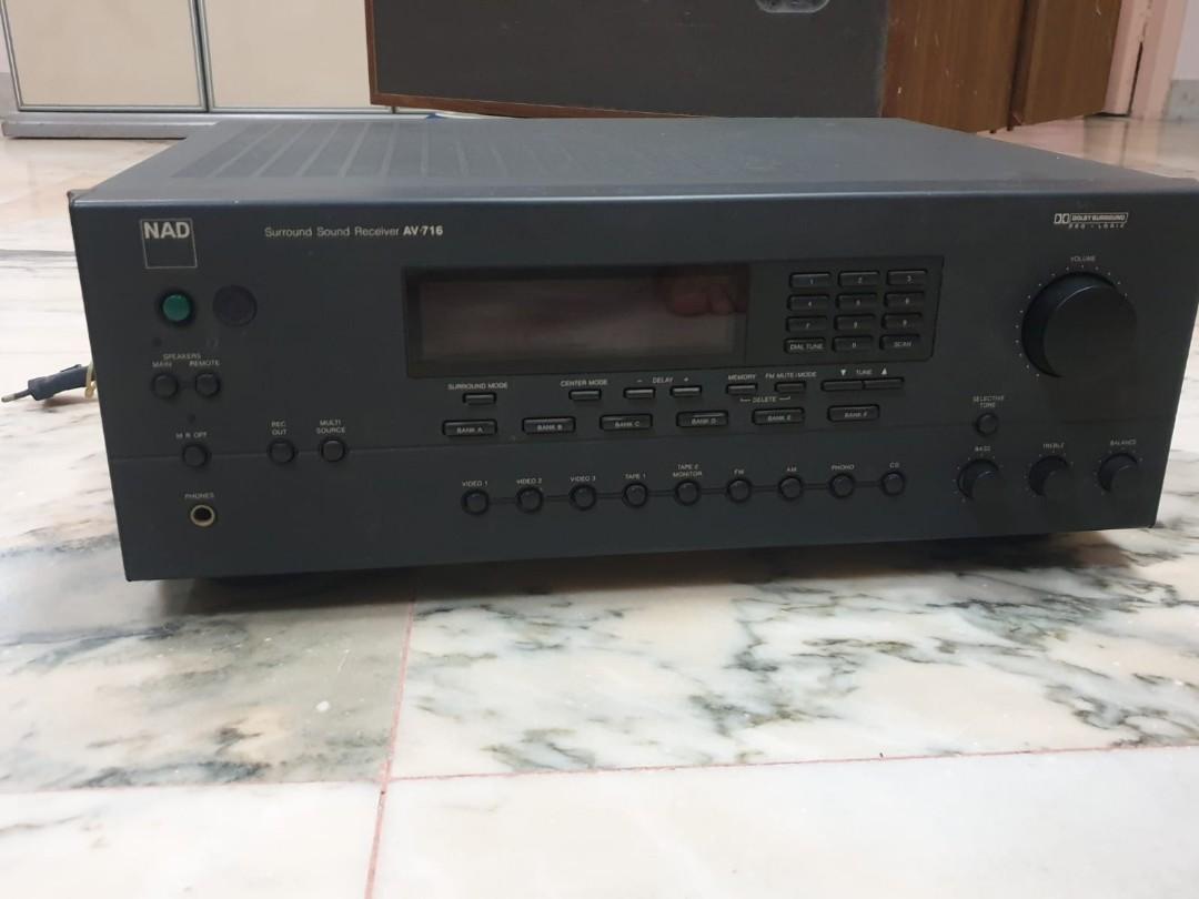 NAD AV-716 Amplifier Surround Sound Receiver, Audio, Soundbars ...