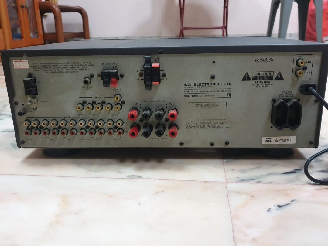 NAD AV-716 Amplifier Surround Sound Receiver, Audio, Soundbars ...